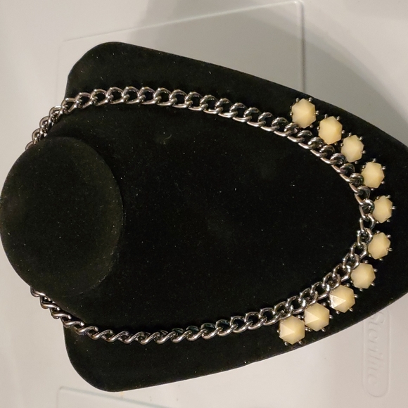 LOFT | Jewelry | Loft Dark Gray Heavy Chain Link Charmed Necklace ...